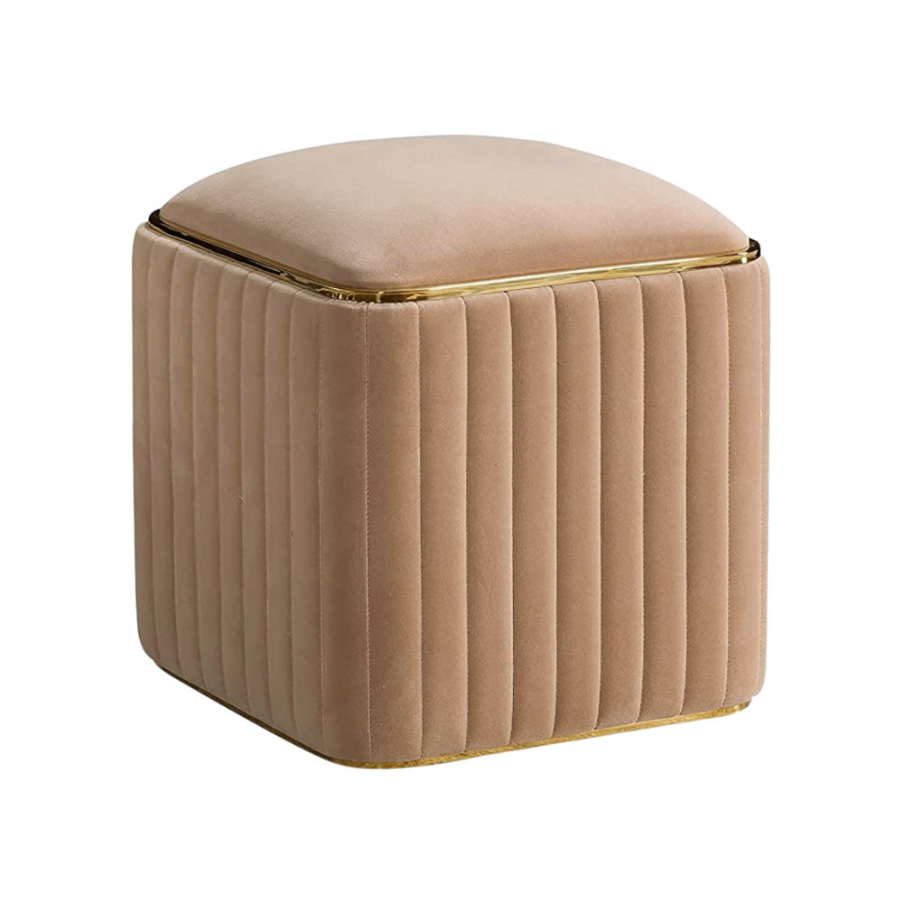 Blush Channel Velvet Ottoman | Ottoman Rentals for Events and Lounges ...