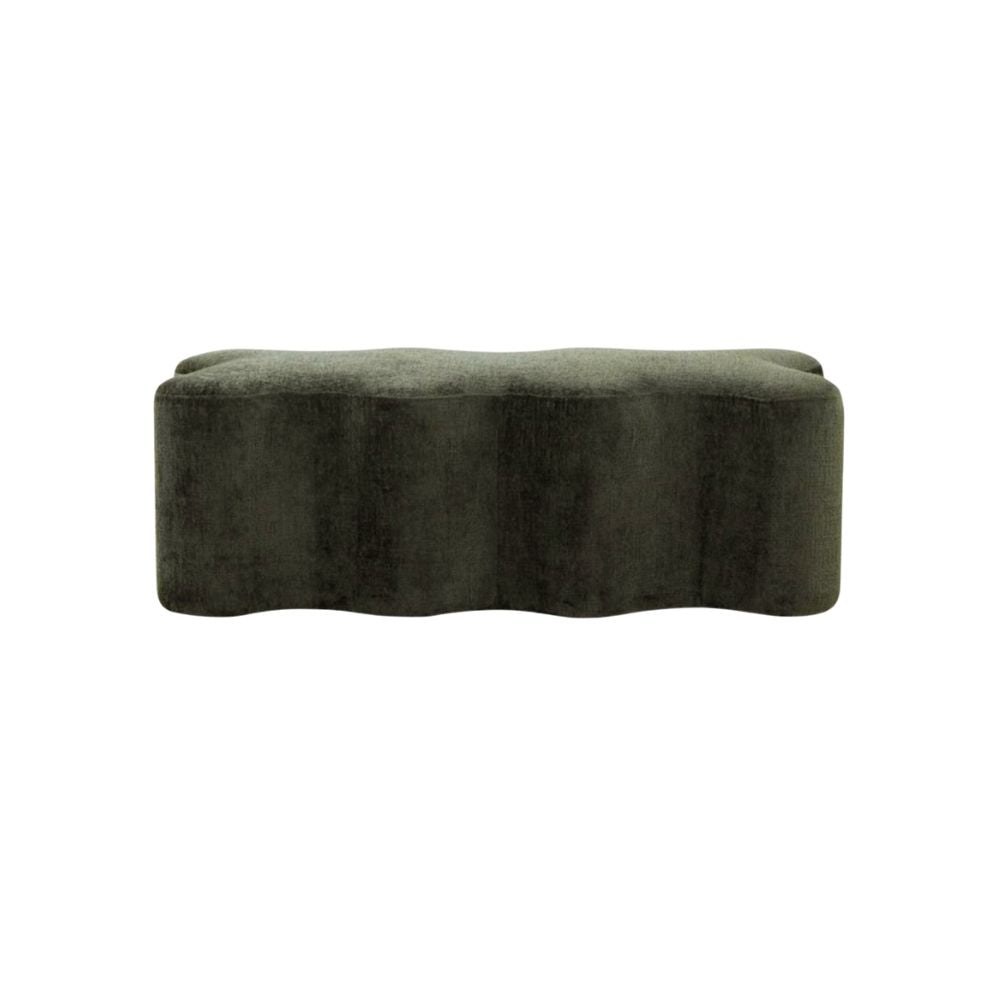 Forest Green Squiggle Bench | Ottoman Rentals for Events and Lounges ...