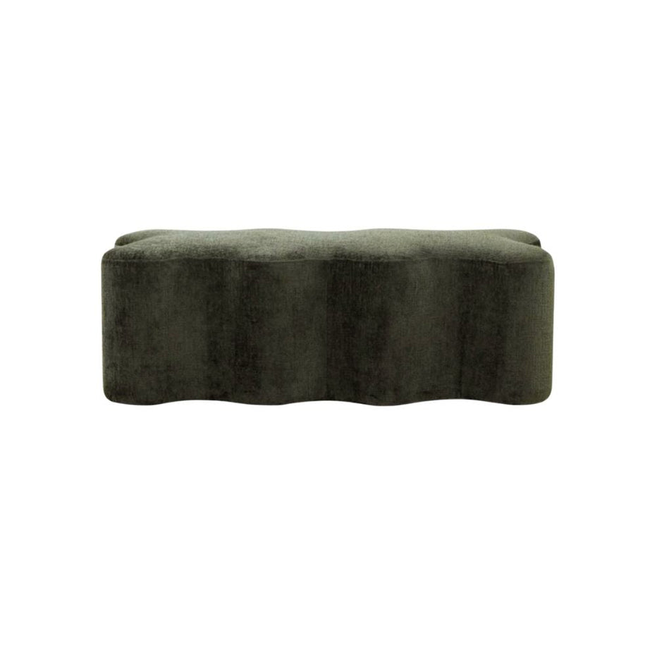 Forest Green Squiggle Bench | Ottoman Rentals for Events and Lounges ...