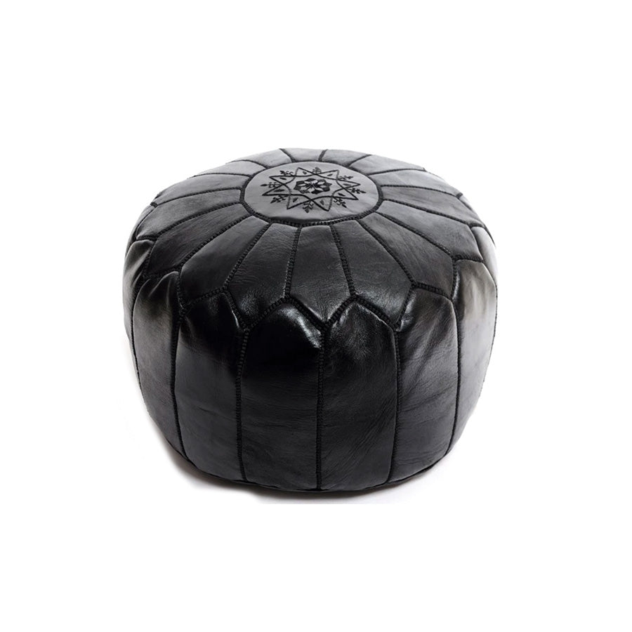 Harlow Moroccan Pouf - Black | Ottoman Rentals for Events and Lounges ...