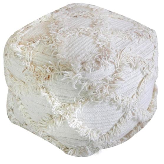 Ivory Textured Pouf | Ottoman Rentals for Events and Lounges | Folklore ...
