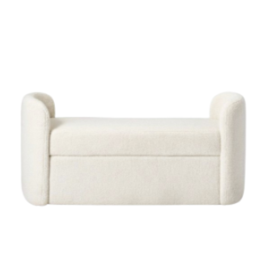 Mila Sherpa Bench | Ottoman Rentals for Events and Lounges | Folklore ...