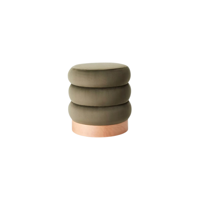 Olive Velvet Channel Ottoman | Ottoman Rentals for Events and Lounges ...
