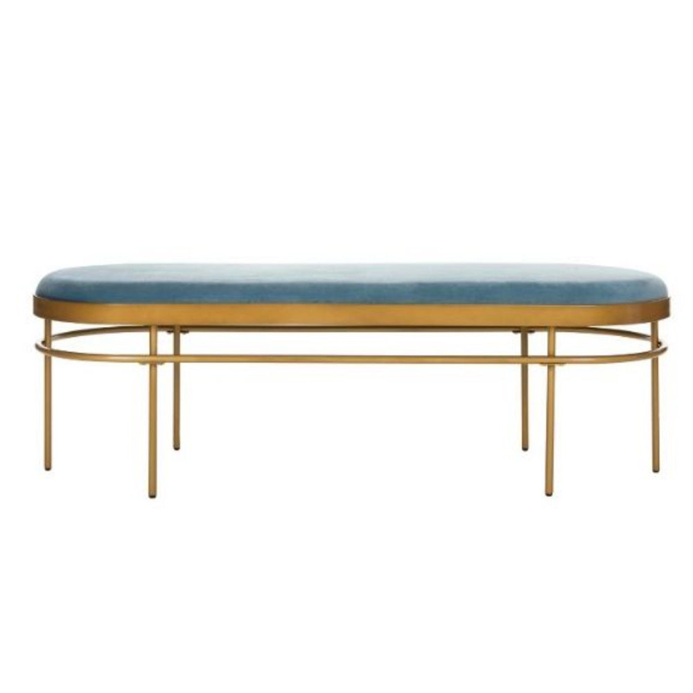 Slate Blue Velvet Bench | Ottoman Rentals for Events and Lounges ...