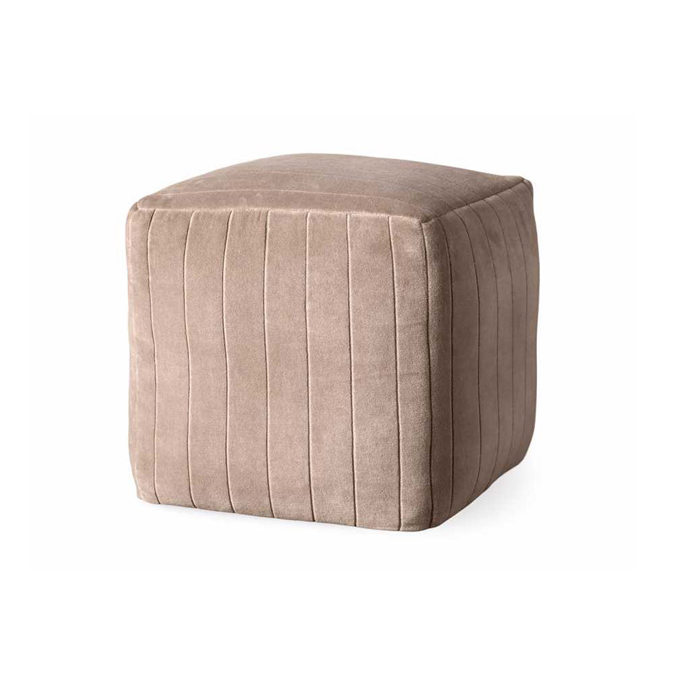 Tan Channel Velvet Ottoman | Ottoman Rentals for Events and Lounges ...