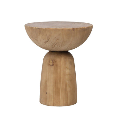 Natural Zen Wood Side Table | Side Table Rentals | Folklore Event Rentals
