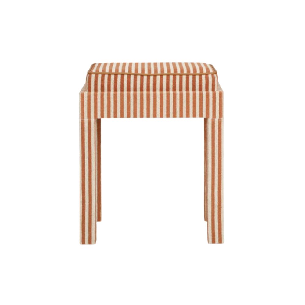 Capri Striped Stool – Terracotta | Striped Event Stool Rental ...